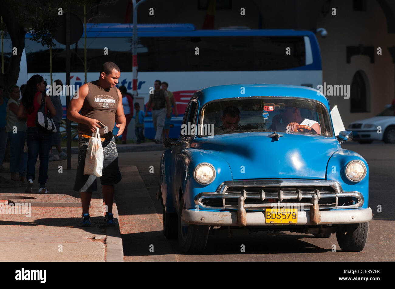 Elk224-1809 Cuba, Havana, vintage car Stock Photo - Alamy