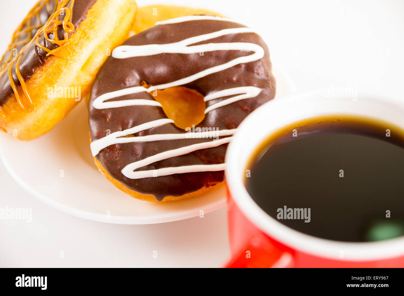 Donuts and coffee Stock Photo - Alamy