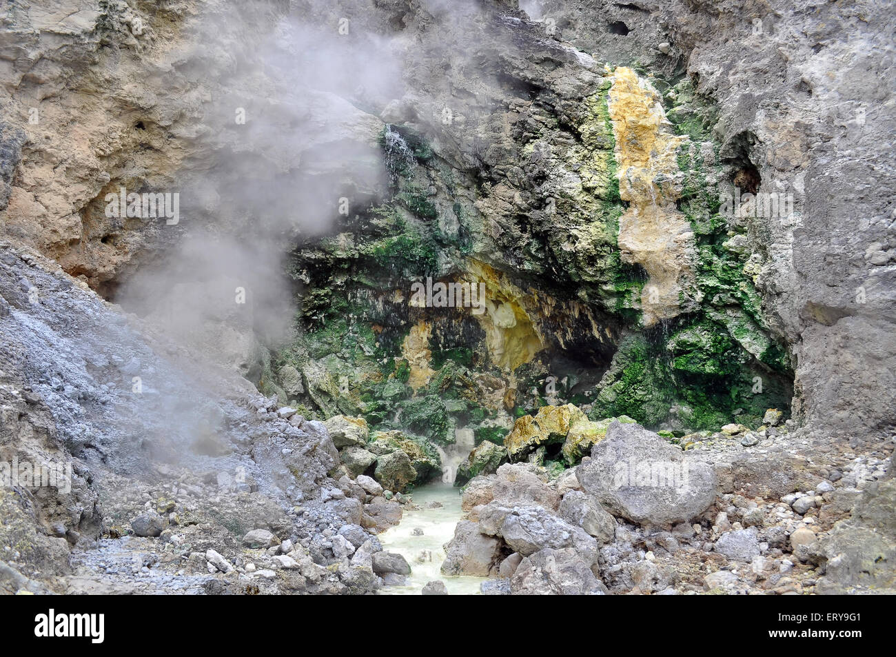 Sulfur Spring. Samosir. Indonesia Stock Photo - Alamy