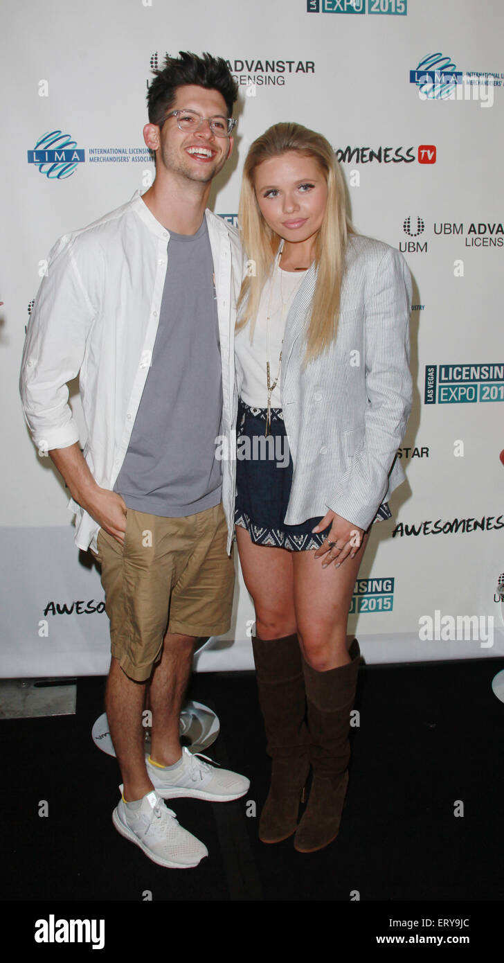 Las Vegas, Nevada, USA. 9th June, 2015. Actors Hunter March and Alli ...