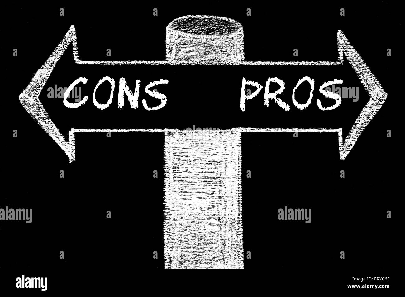 Pros cons Black and White Stock Photos & Images - Alamy