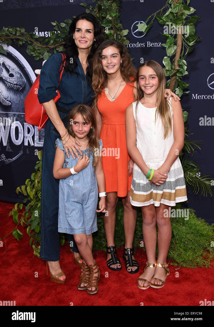 Hollywood, California, USA. 9th June, 2015. Angie Harmon, Emery Sehorn ...