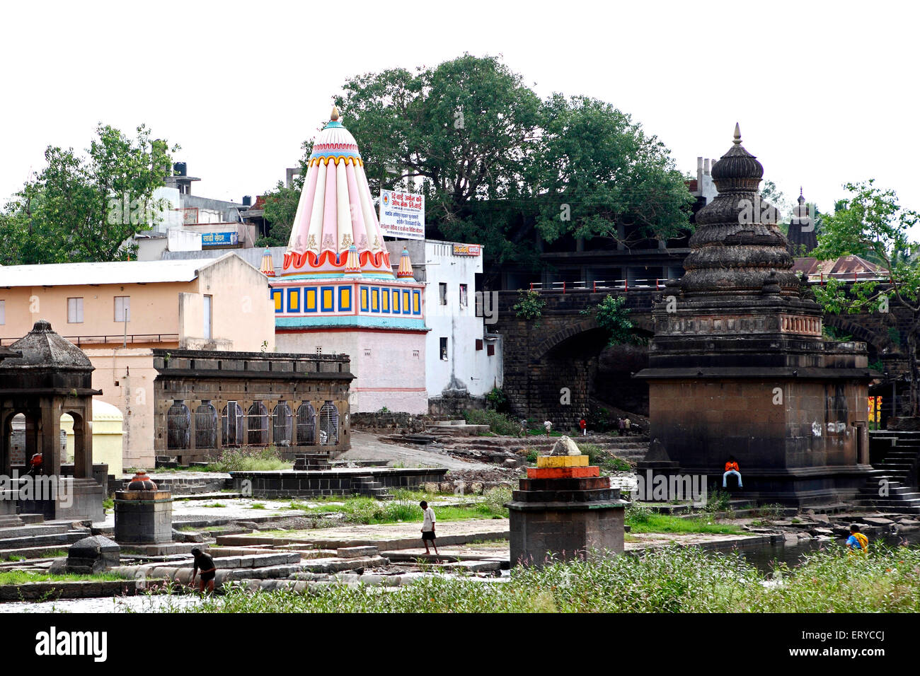 old Hindu temple , Wai ; Satara , Maharashtra ; India , asia Stock ...