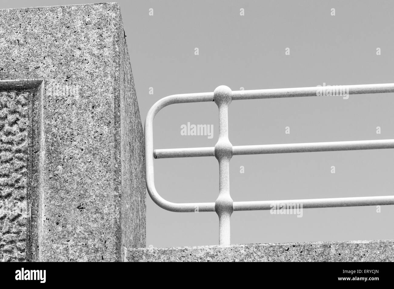 Seawall railing Black and White Stock Photos & Images - Alamy