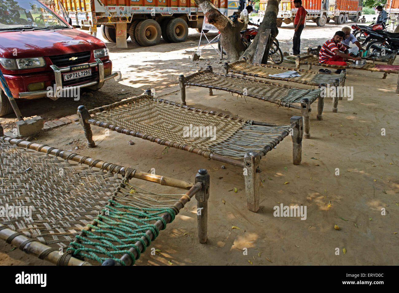Empty Charpai, Charpaya, Charpoy, Khat, Khaat, Khatia, or Manji at ...