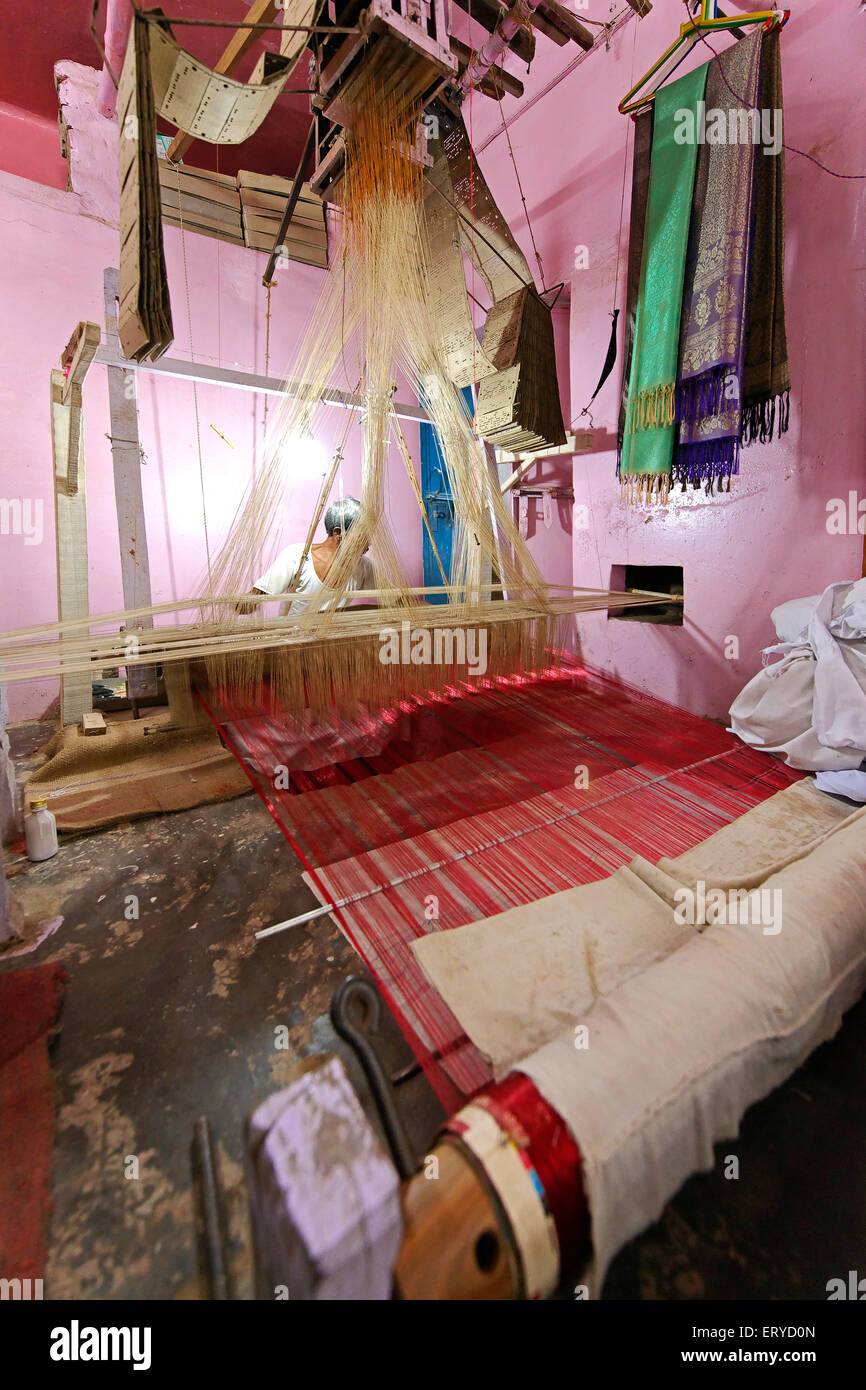 Banarsi silk saree handloom , Banaras , Sarnath , Varanasi ; Uttar ...