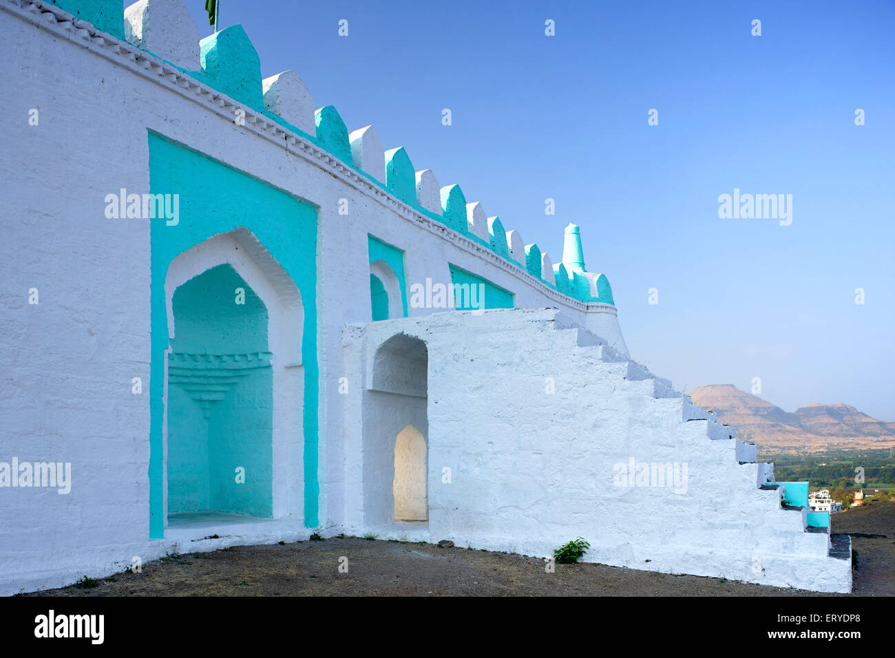 Eidgah Mosque Masjid stairs ; Junnar ; Pune ; Maharashtra ; India ...