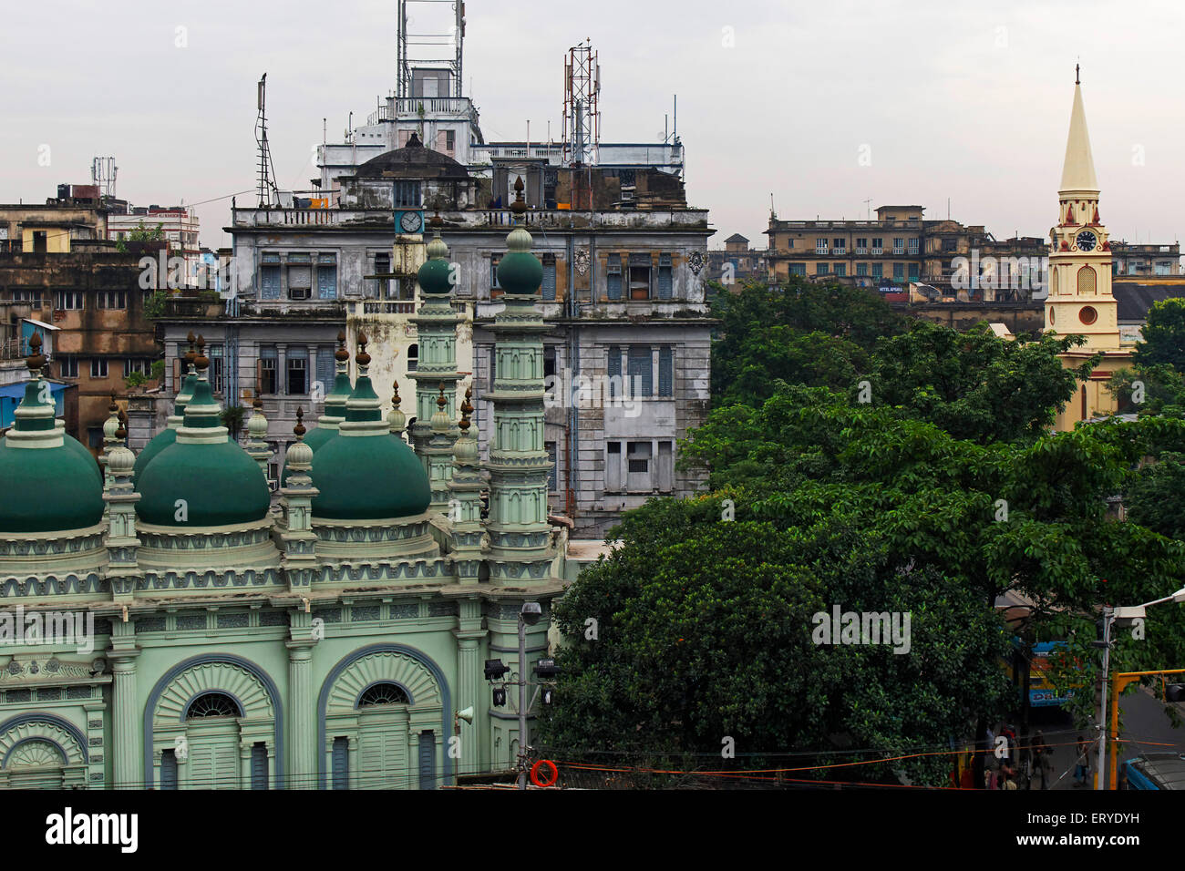 Church and mosque , Dhurumtolla street ; Dharmatala , Dhurrumtollah ...