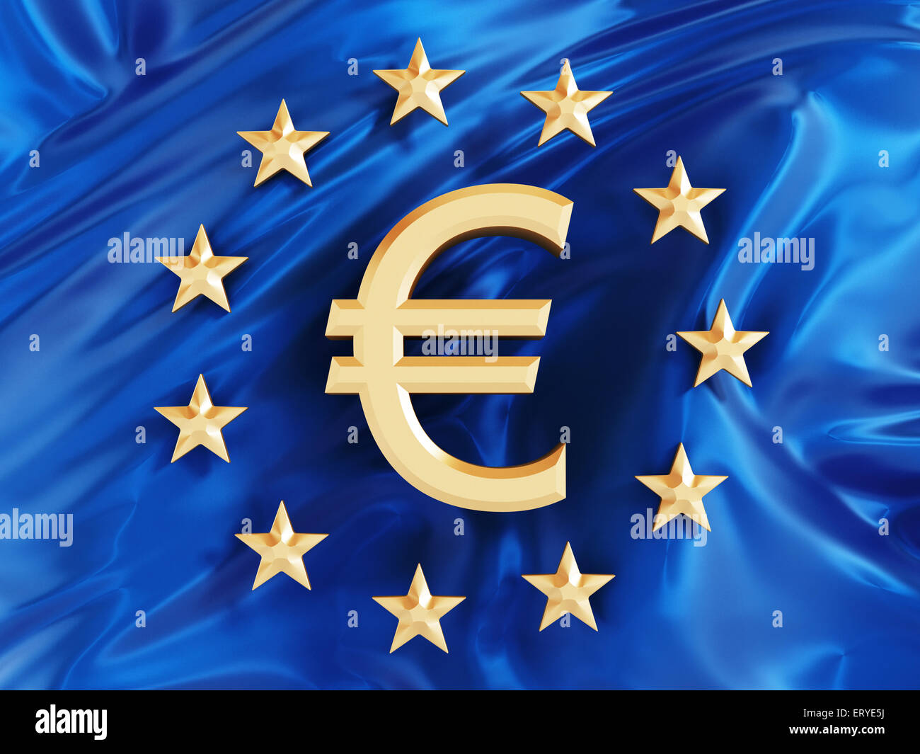 Gold stars on blue flag hi-res stock photography and images - Alamy