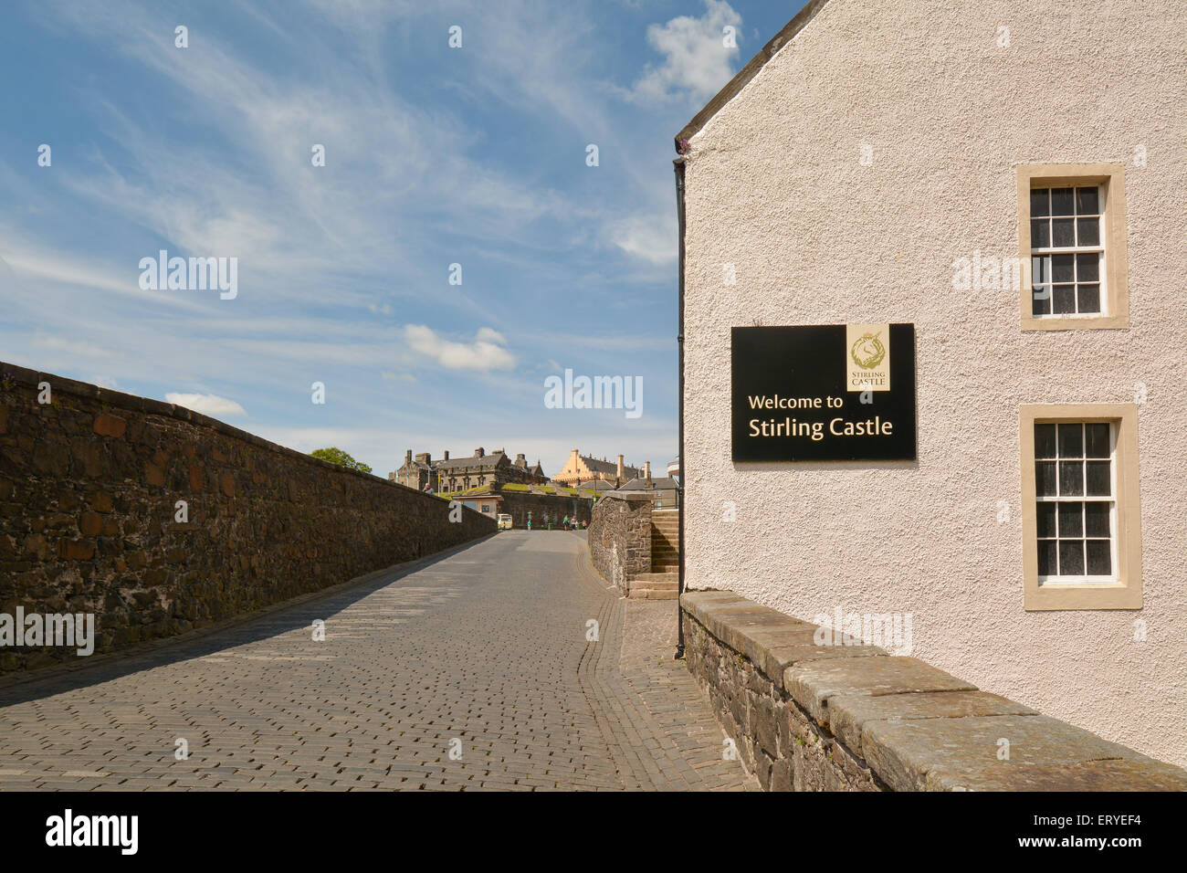 Sign at entrance of stirling castle hi-res stock photography and images ...
