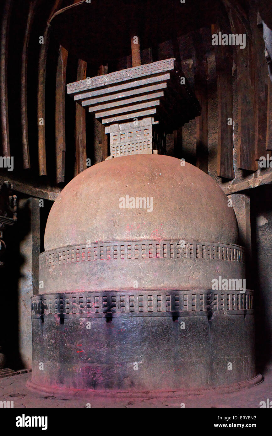 Stupa in karli karla cave chaityan in second century BC ; Lonavala ...