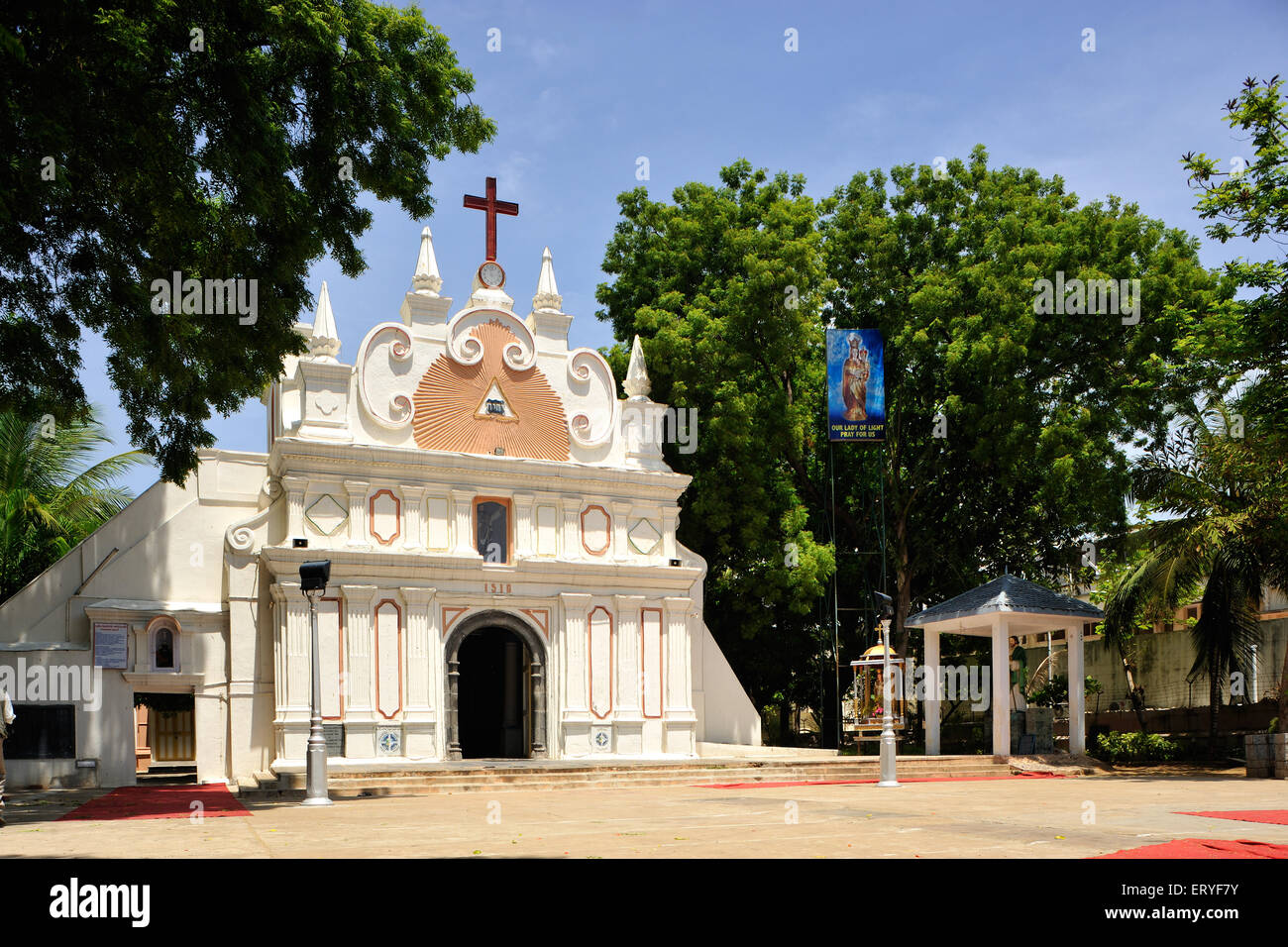 Luz church of our lady of light Madras Chennai Tamil Nadu India Stock ...