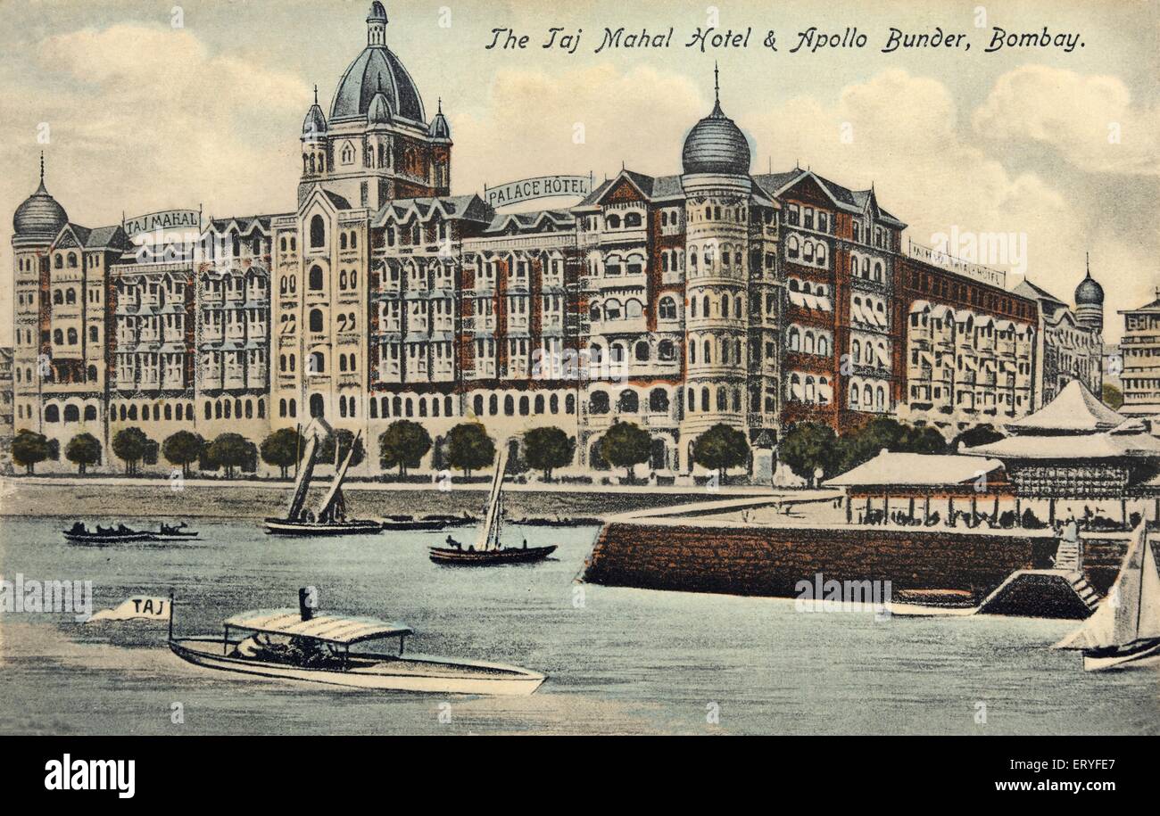 Taj Mahal Hotel Apollo Bunder Colaba Bombay Mumbai Maharashtra India ...