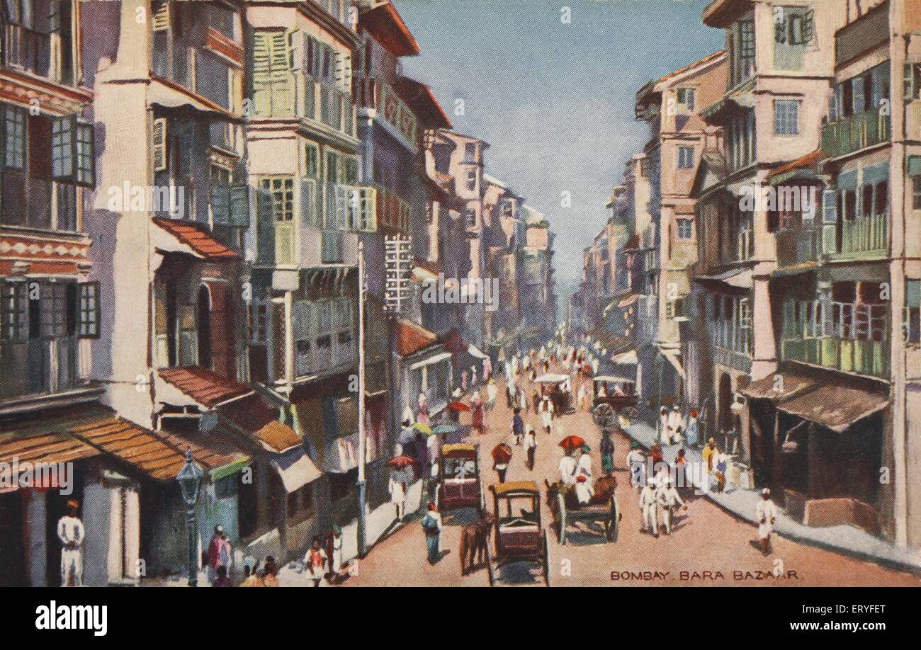 Bora Bazaar ; Bara Bazaar ; Bombay ; Mumbai ; Maharashtra ; India ...