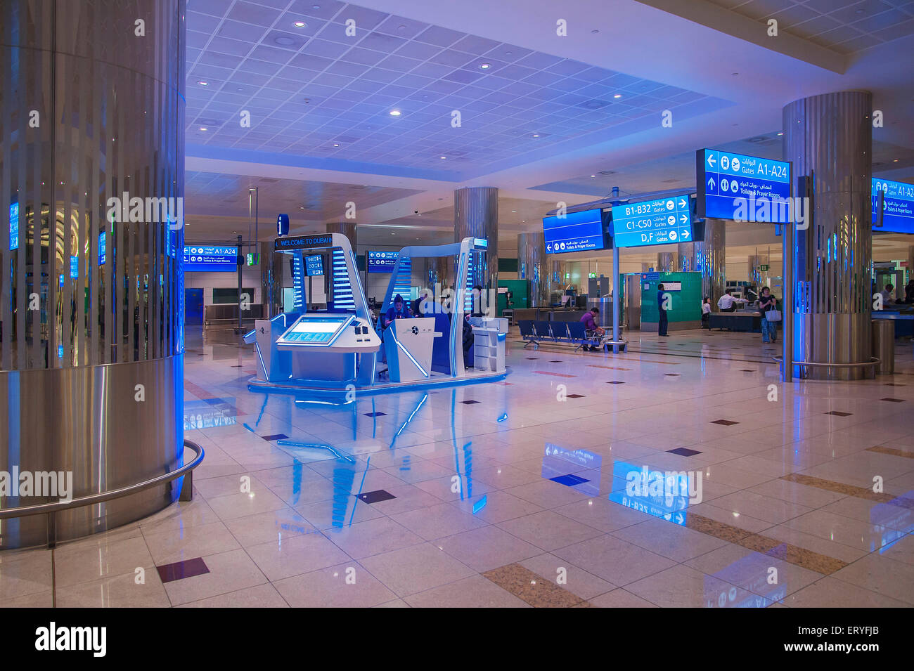 Info stand, Dubai International Airport, Dubai, United Arab Emirates ...