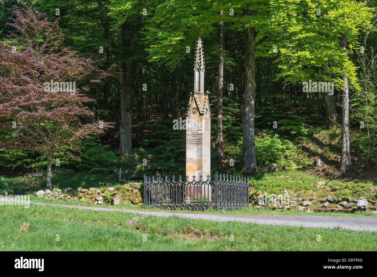 Luther monument, obelisk, place of the fake arrest of Luther in 1521 ...