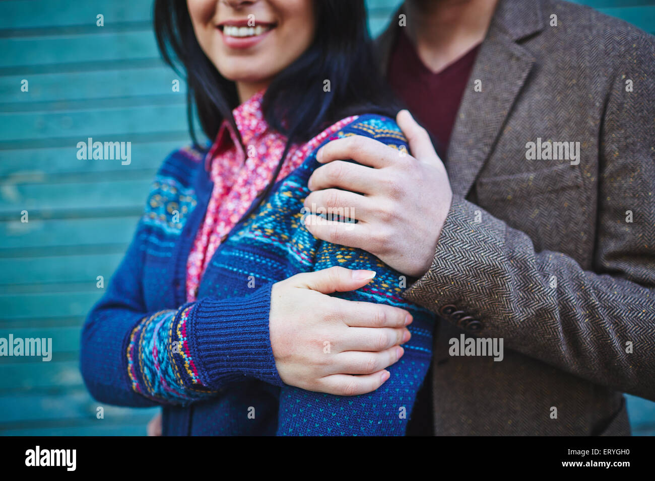 Close-up of young amorous couple Stock Photo - Alamy