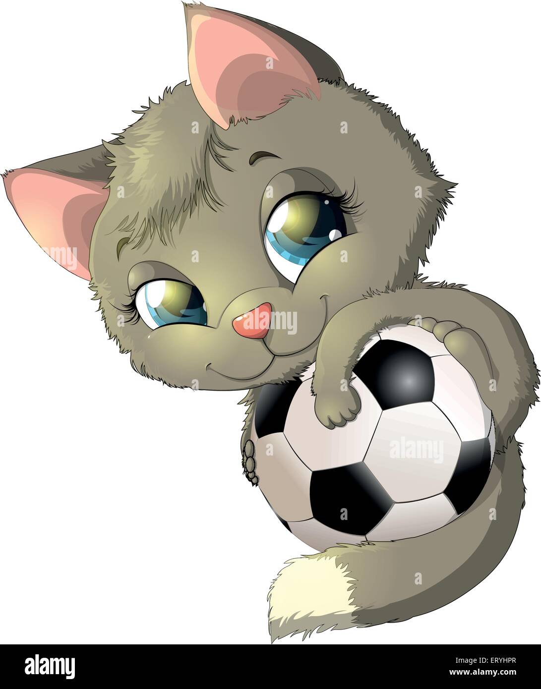 kitten and ball Stock Vector Image & Art - Alamy