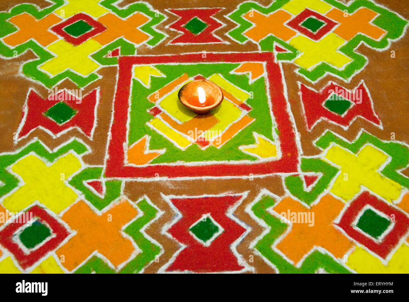 Rangoli on diwali festival ; Maharashtra ; India Stock Photo - Alamy