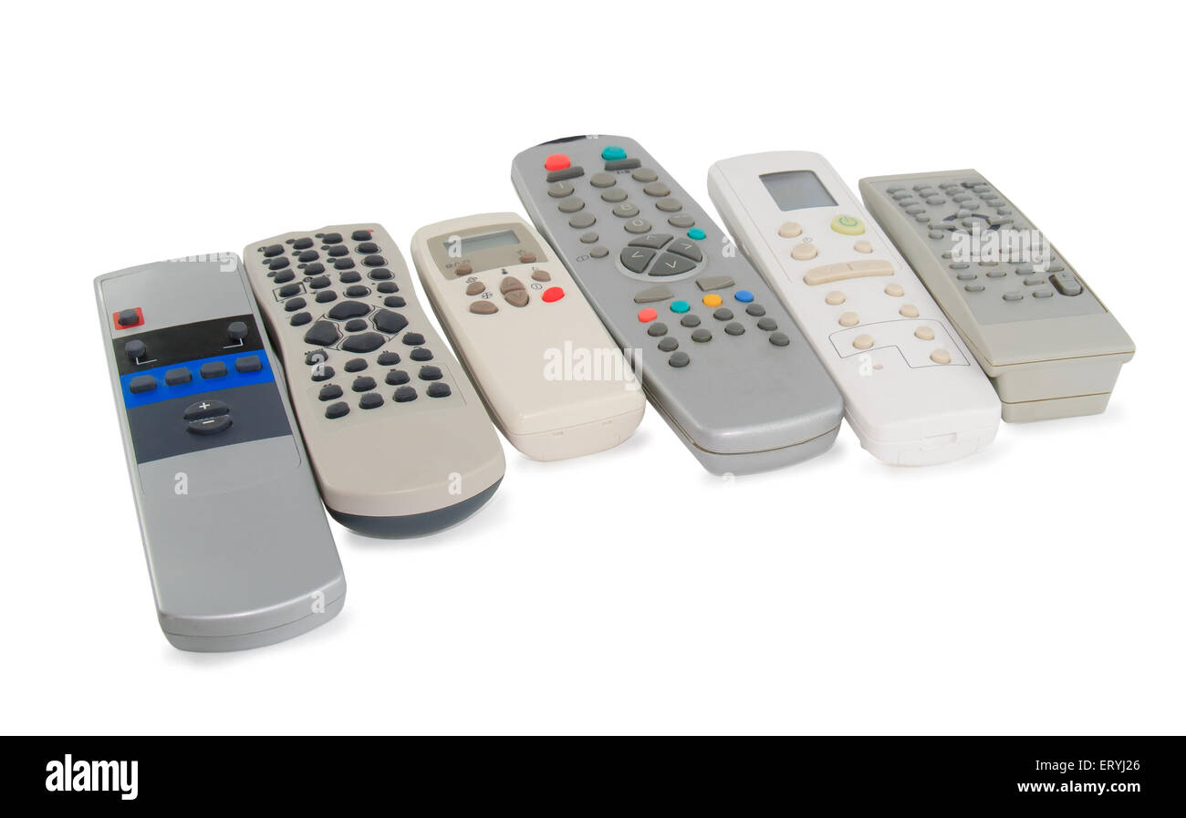 Remote controls for television set hi-res stock photography and images ...