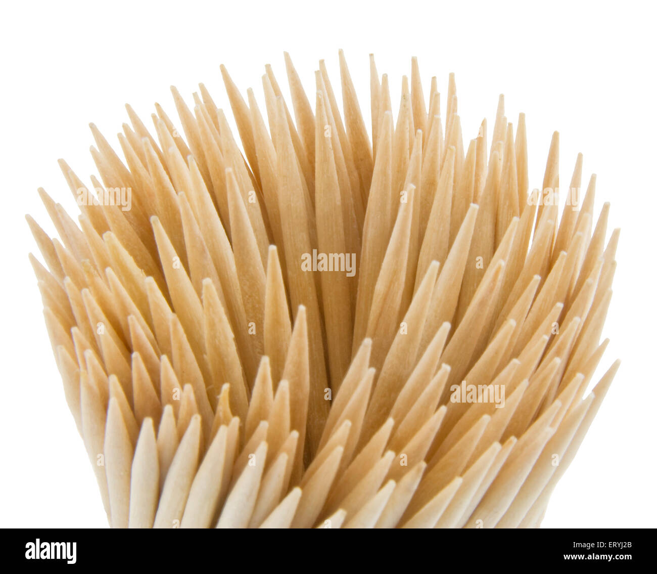 Wood toothpicks isolated on a white background Stock Photo - Alamy