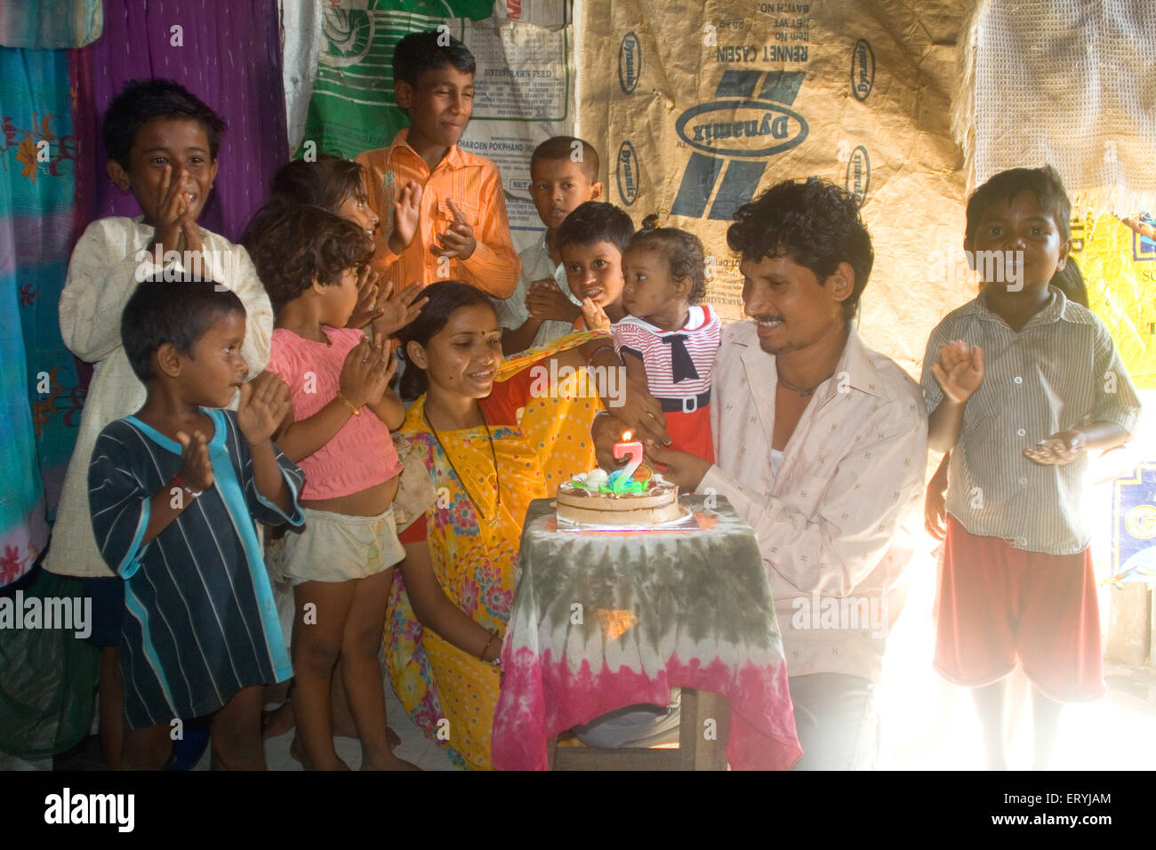 Happy slum children hi-res stock photography and images - Alamy