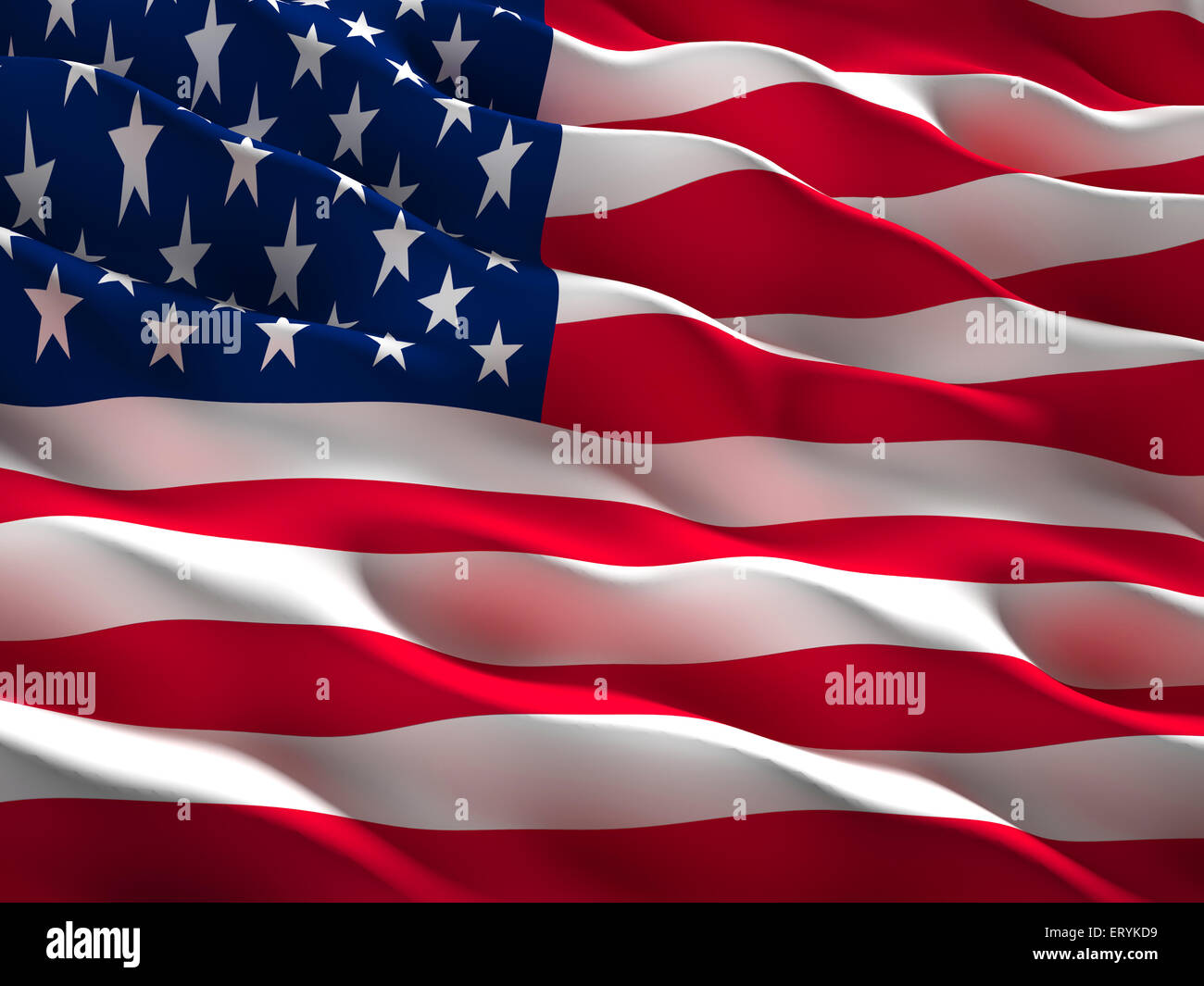 image of waved usa flag Stock Photo - Alamy