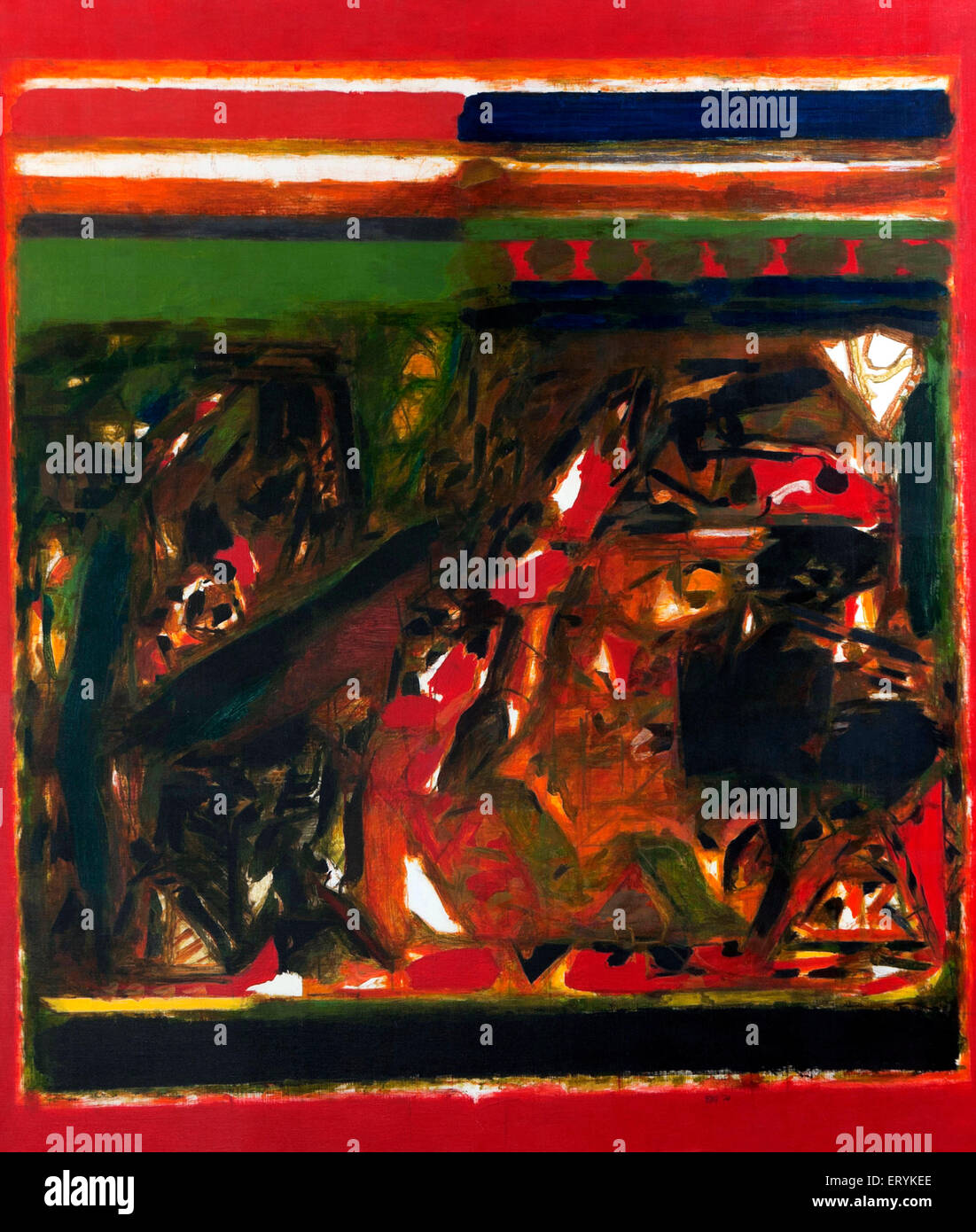 Painting by S H Raza india indian artist Sayed Haider Raza Stock Photo ...