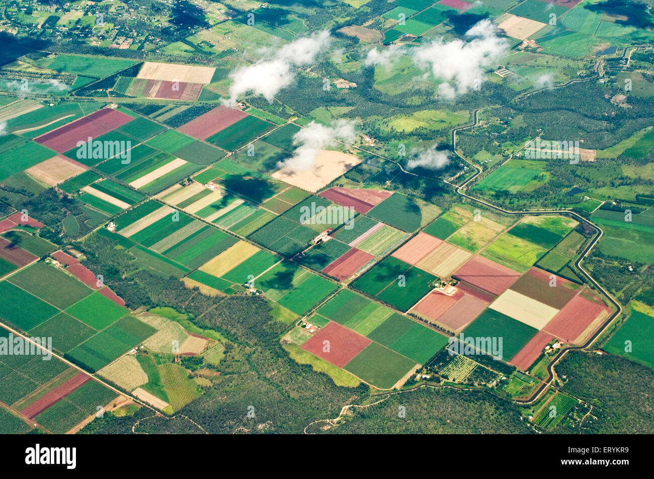 Aerial view of fields ; Cairns ; Queensland ; Australia Stock Photo - Alamy