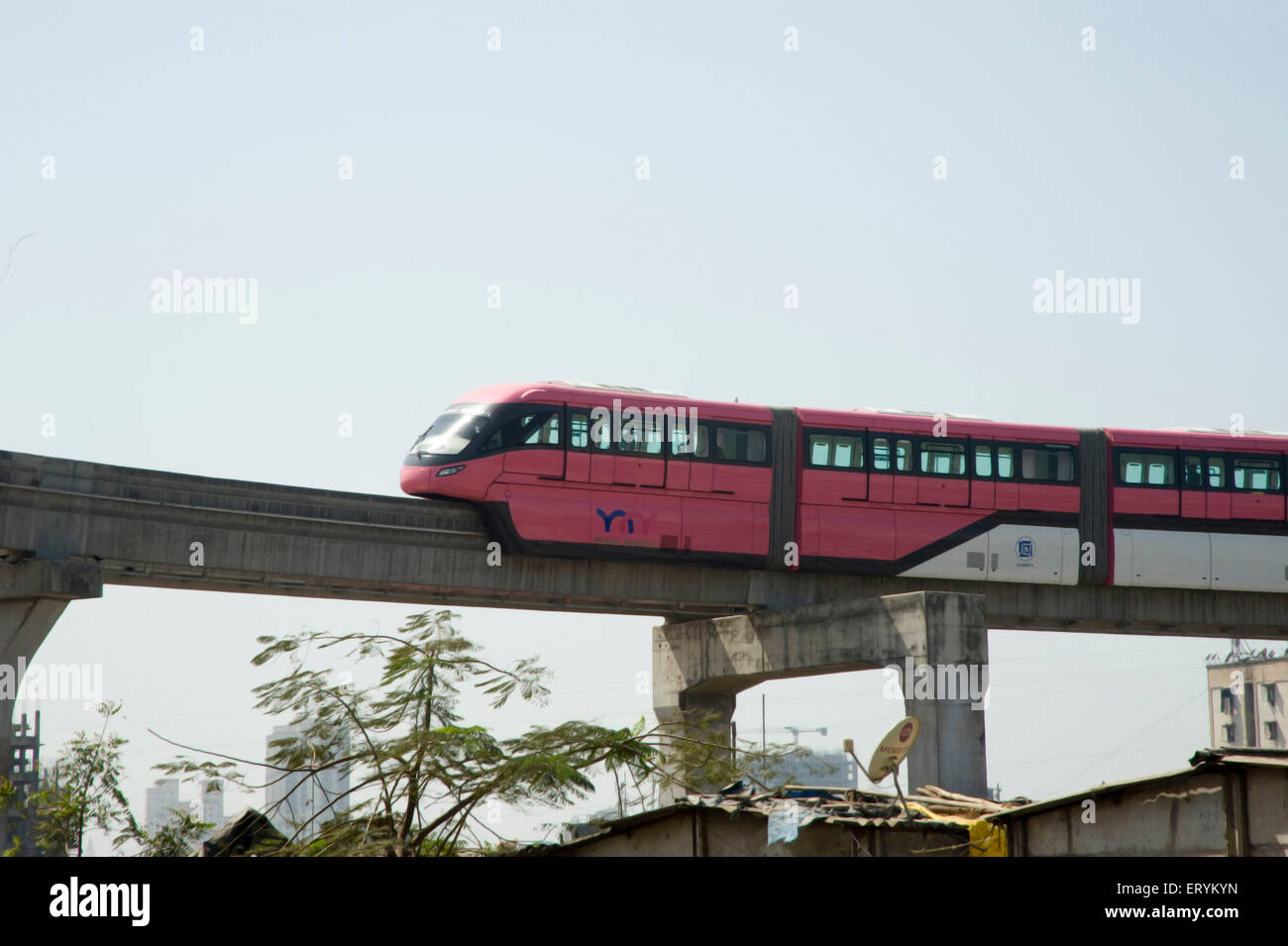 monorail mumbai Maharashtra India Asia Stock Photo - Alamy
