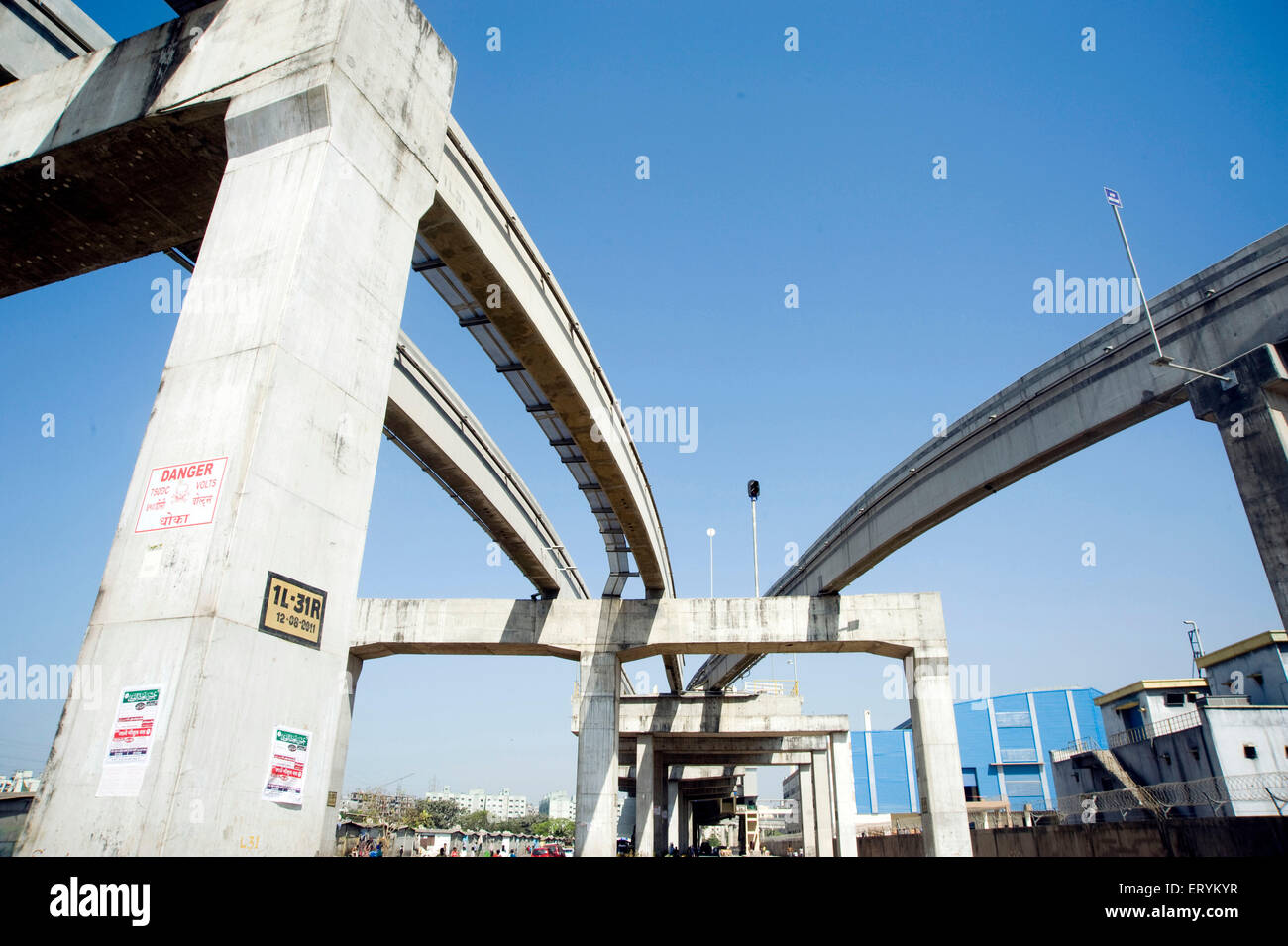 monorail track mumbai Maharashtra India Asia Stock Photo - Alamy