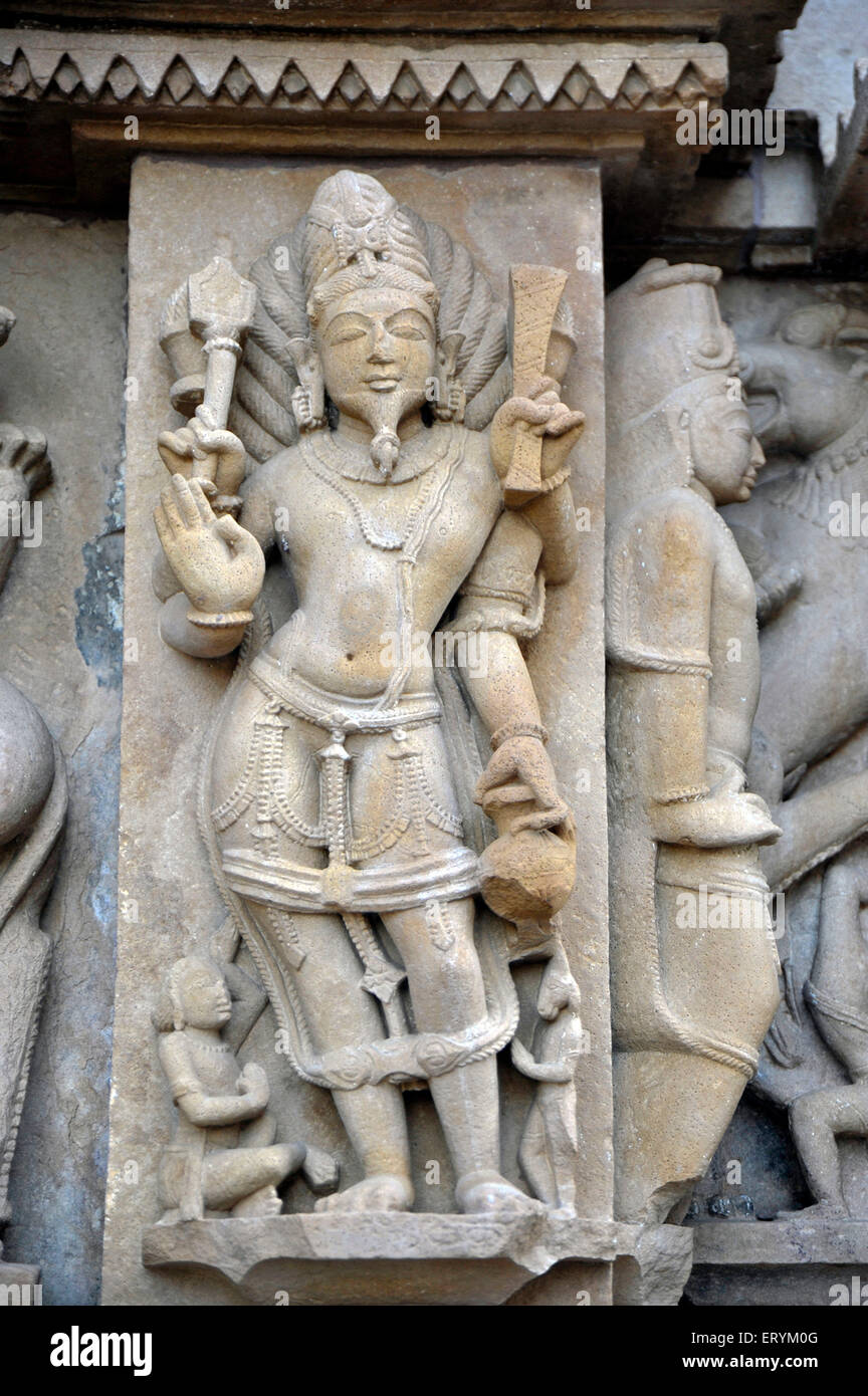 agni dev statue lakshman temple khajuraho madhya pradesh India Asia ...