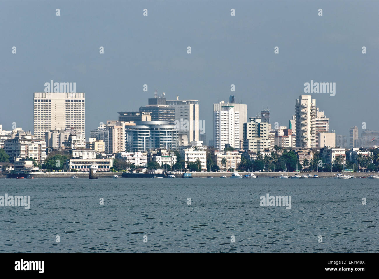 Skyline ; buildings of Colaba and Nariman Point ; Bombay ; Mumbai ...