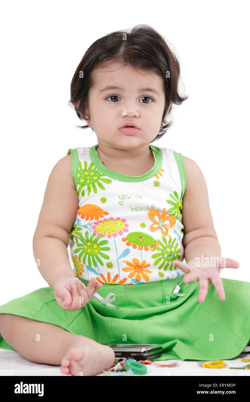 Fifteen month old baby girl showing expression of asking MR#743S Stock ...