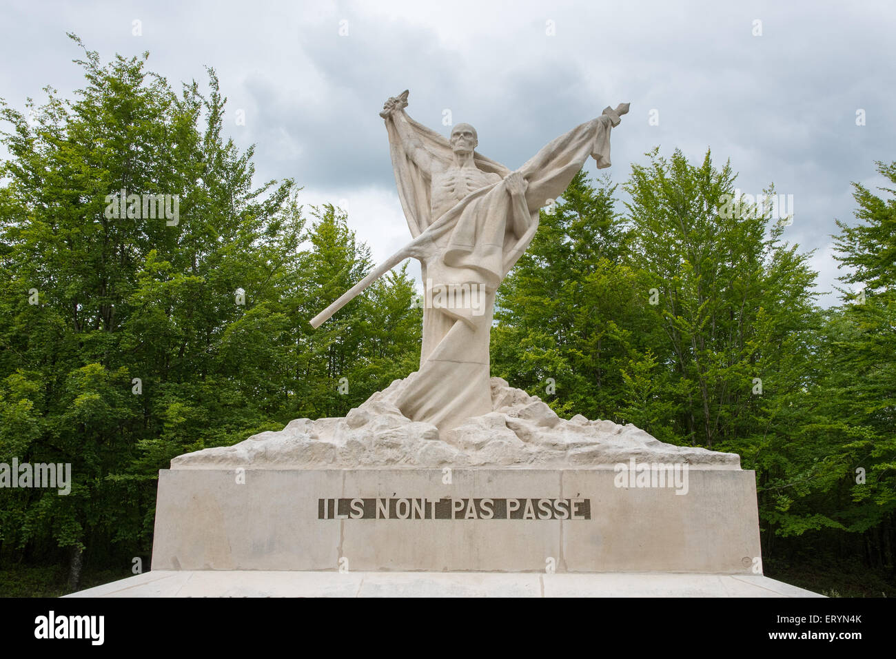 French war memorial, Mort-Homme summit, Verdun battlefield Stock Photo ...