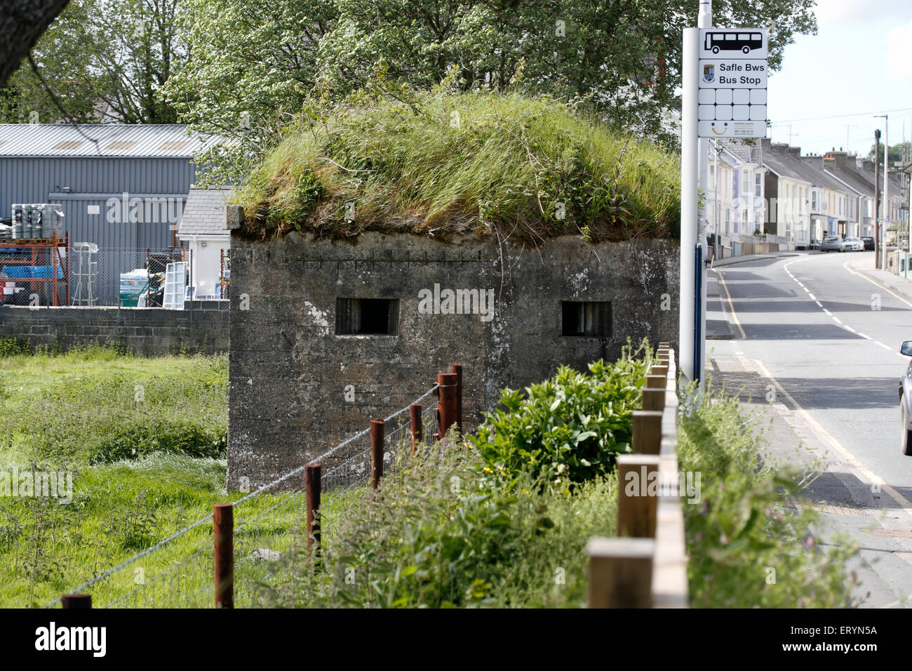 World War II pill box guarding Lampeter High Street. Remarkably good ...