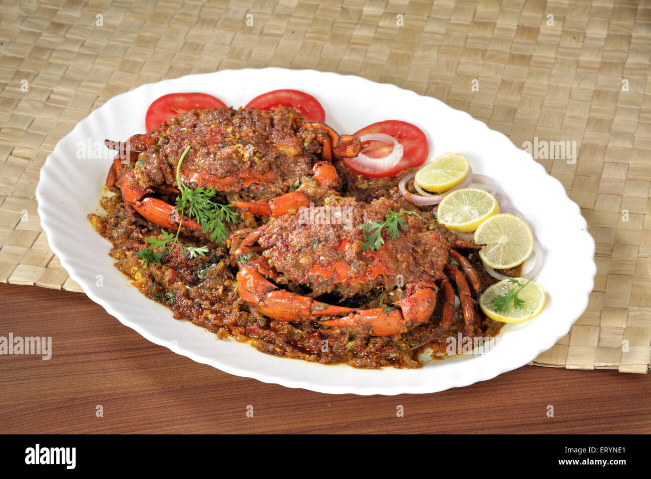 Non vegetarian food crab masala hi-res stock photography and images - Alamy