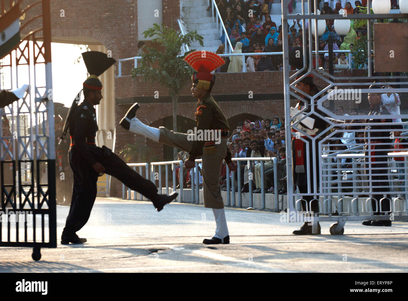 Indian Border Security Force soldiers and Pakistani Rangers during ...