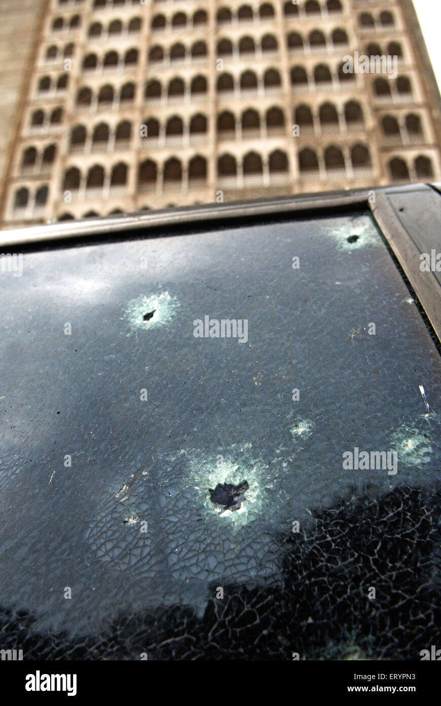 Glass shattered by bullet hi-res stock photography and images - Alamy