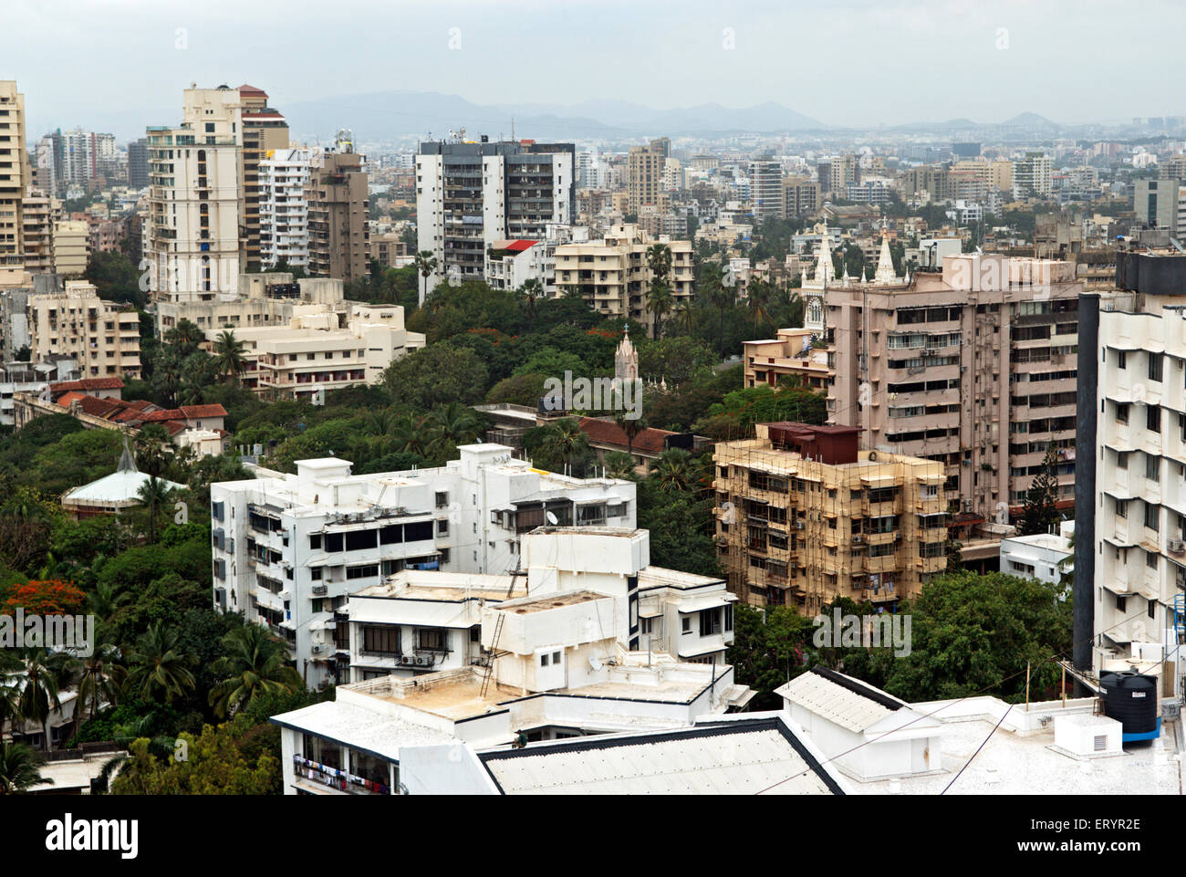 Rooftops , Bandra ; Bombay , Mumbai ; Maharashtra ; India , Asia Stock ...