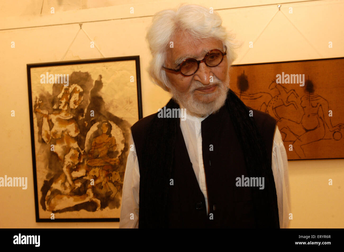M. F. Husain , Artist , Maqbool Fida Hussain , Indian painter ...