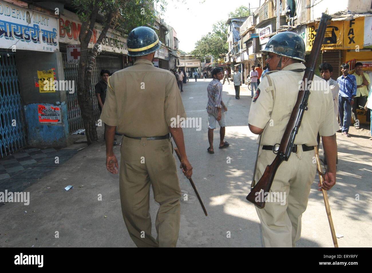 Police to control riot , Cheeta Camp , Trombay , Bombay , Mumbai ...