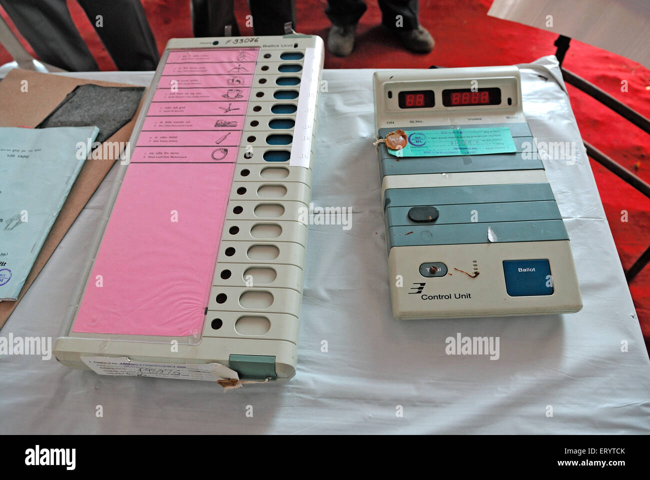 Electronic voting machine Bombay Mumbai ; Maharashtra ; India 13 10 ...