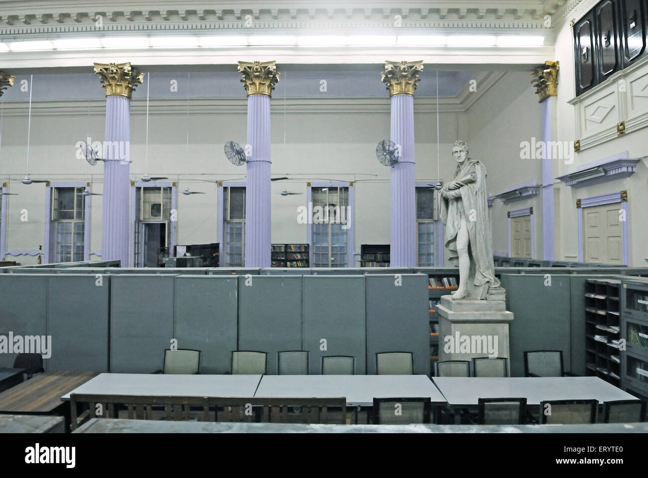 Interior of town hall asiatic library Bombay Mumbai ; Maharashtra ...