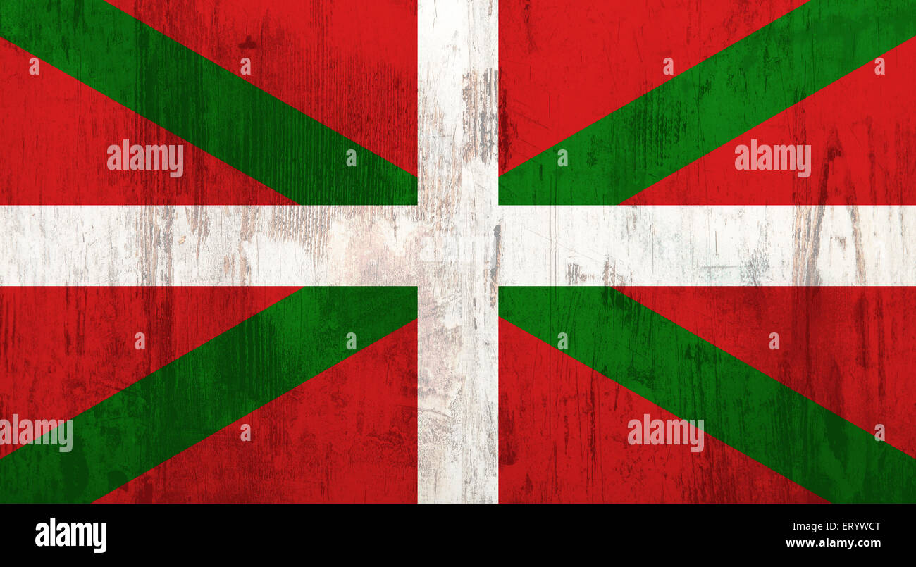 Old and dirty Basque country flag Stock Photo - Alamy