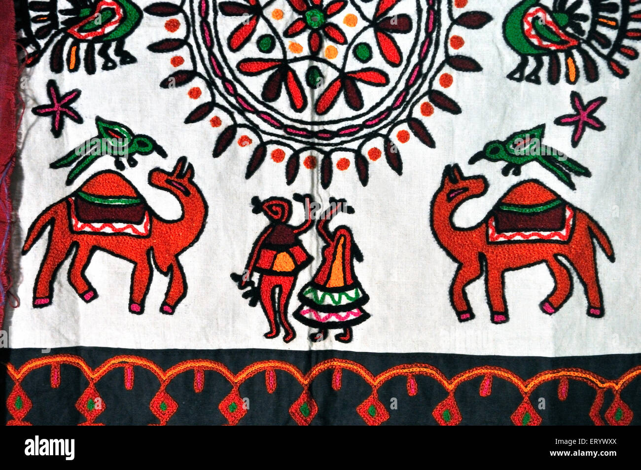 Kutchi handicraft work at bhuj ; Kutch ; Gujarat ; India Stock Photo ...