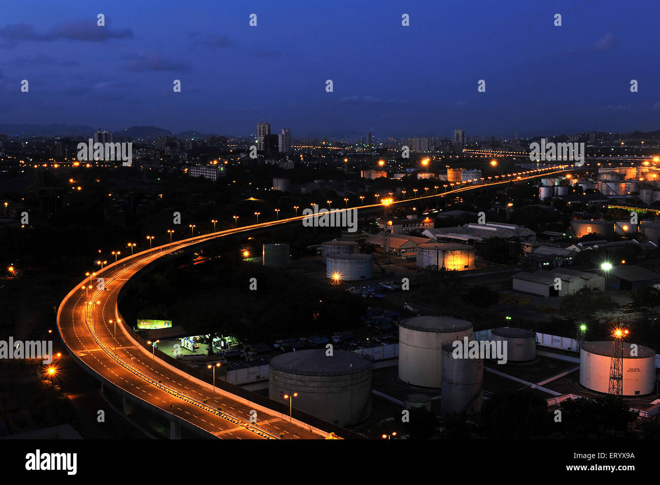 Eastern Express Freeway connects South Mumbai Maharashtra India Asia ...