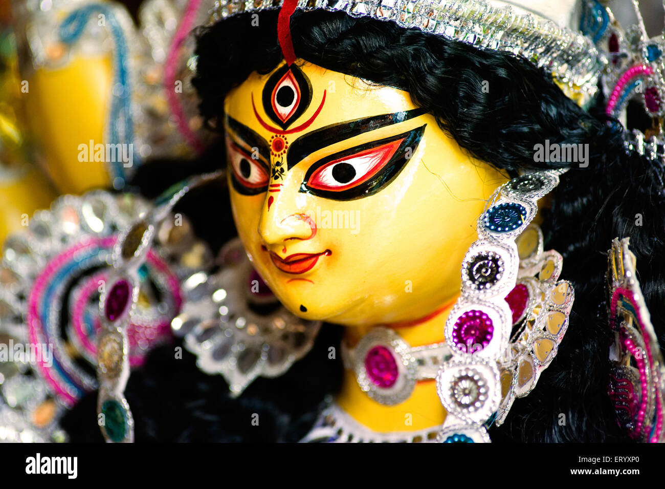 Goddess durga statue ; Calcutta Kolkata ; West Bengal ; India Stock ...
