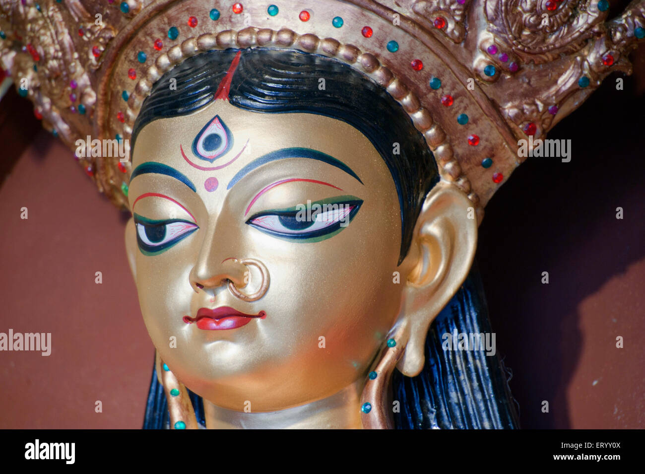 Durga devi with her weapon hi-res stock photography and images - Alamy