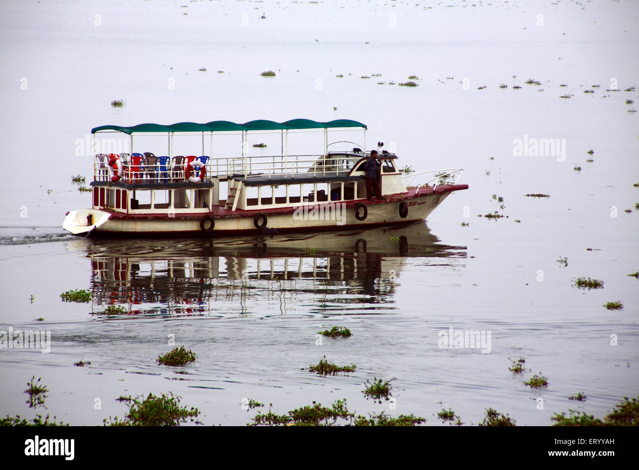 Boat cruise , Marine Drive , Cochin , Kochi , Kerala , India , Asia ...